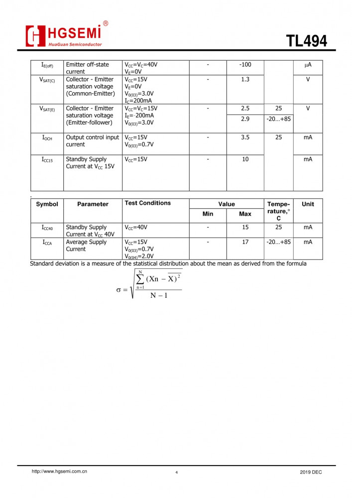 TL494M/TR technical document page 4