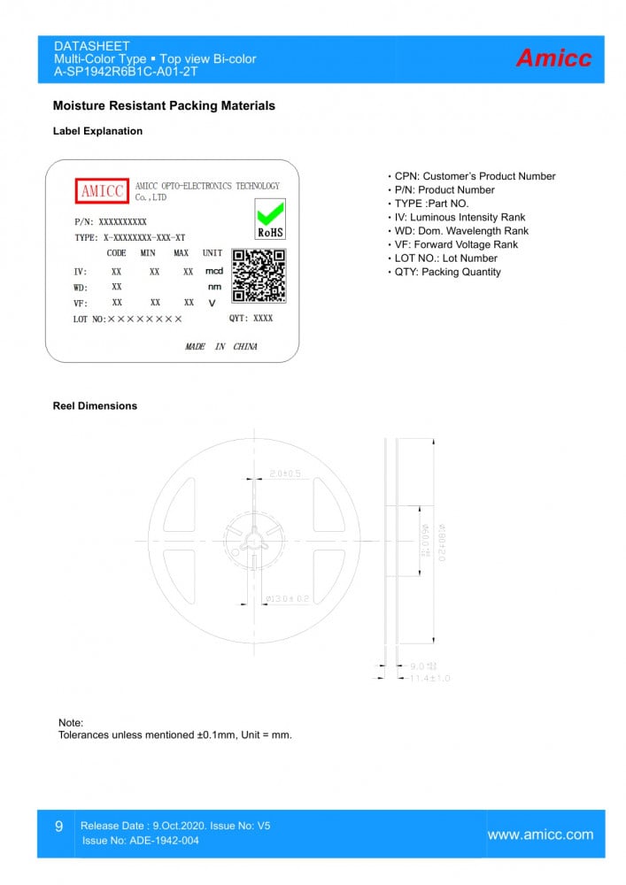 A-SP1942R6B1C-A01-2T datasheet page 9