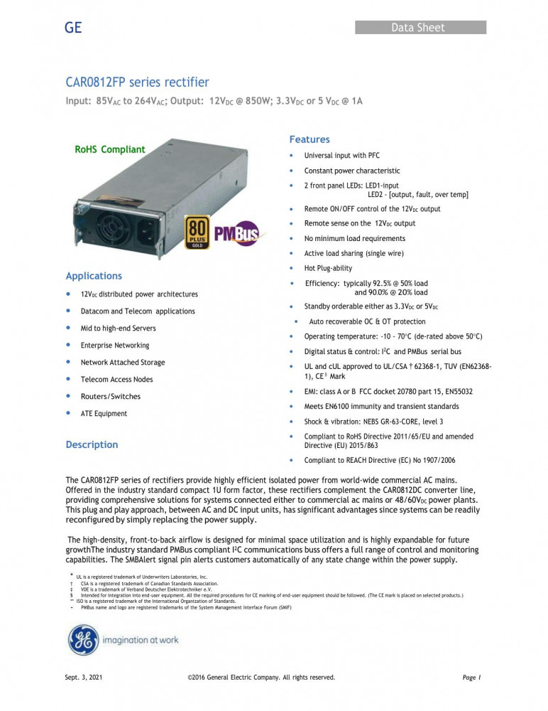 CAR0812FPB-Z01B datasheet page 1