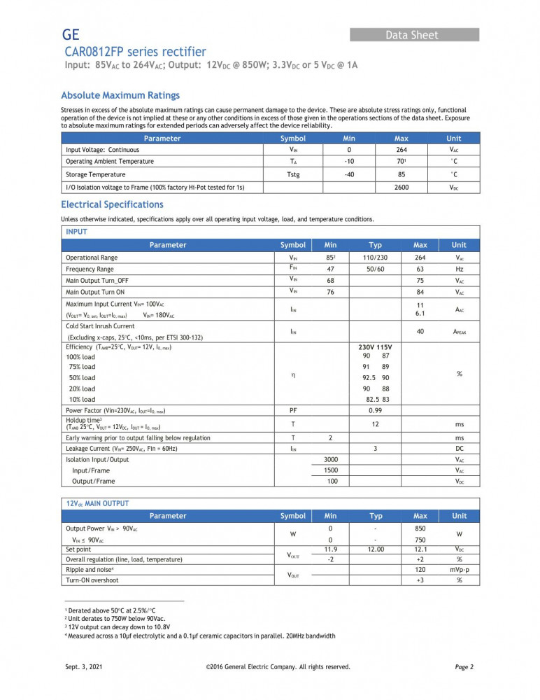 CAR0812FPB-Z01B datasheet page 2