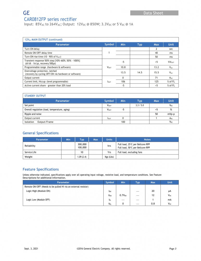 CAR0812FPB-Z01B datasheet page 3