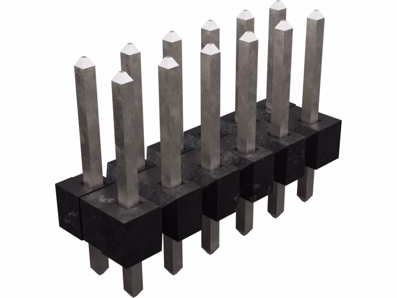 C-Grid Header, 2.54mm Pitch, Through Hole, Dual Row, Vertical, 12 Circuits, 2.54µm Tin (Sn) Plating, Tray Packaging, Lead-Free for sale