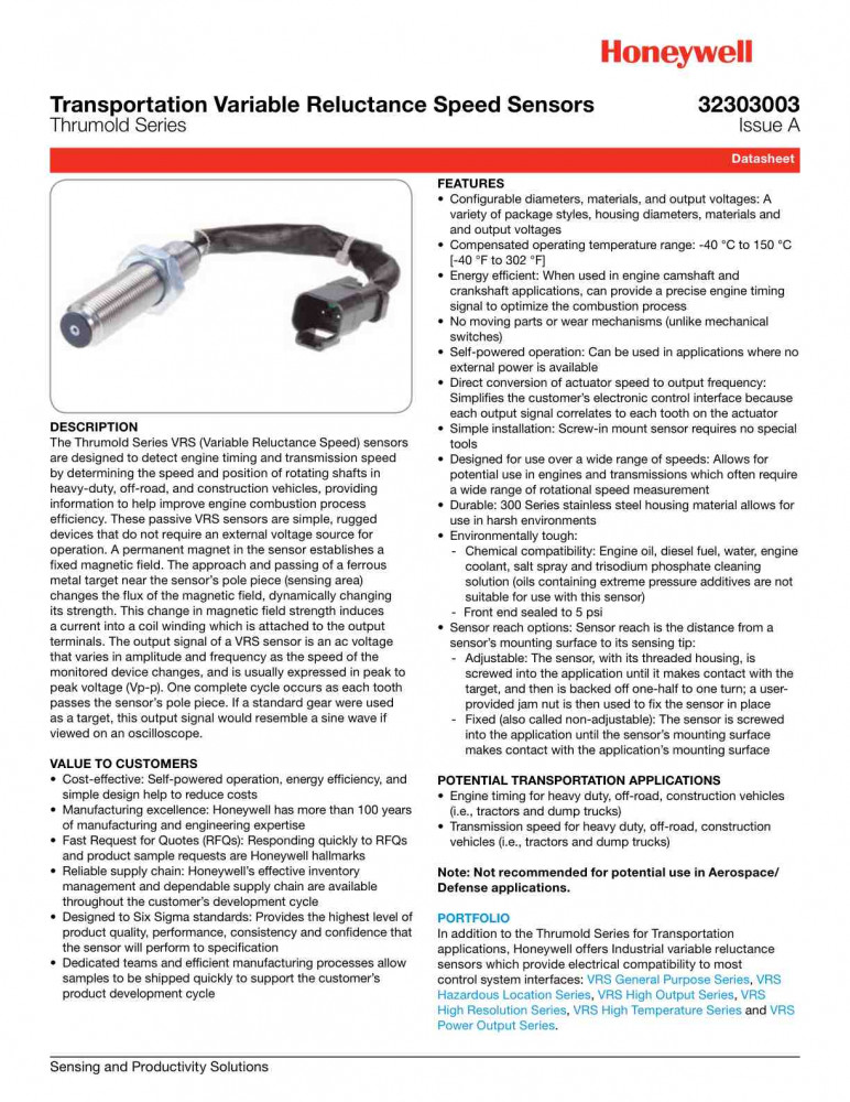 TM-HAADA datasheet page 1