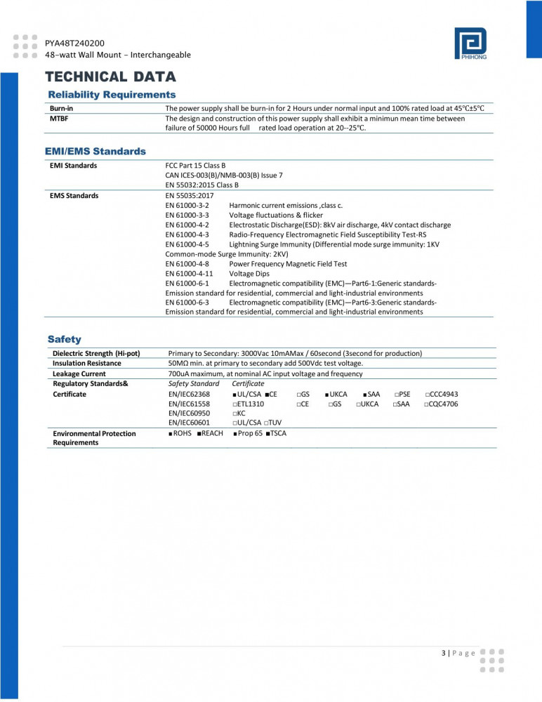 PYA48T240200 technical document page 3