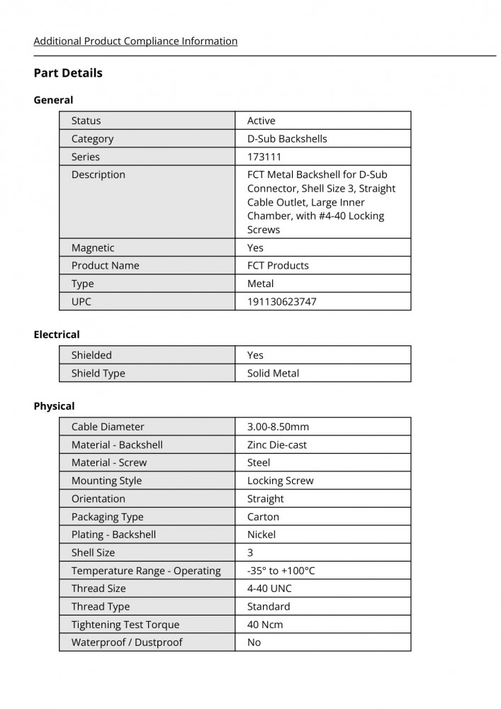 MOLEX 1731110732 product drawing, page 2