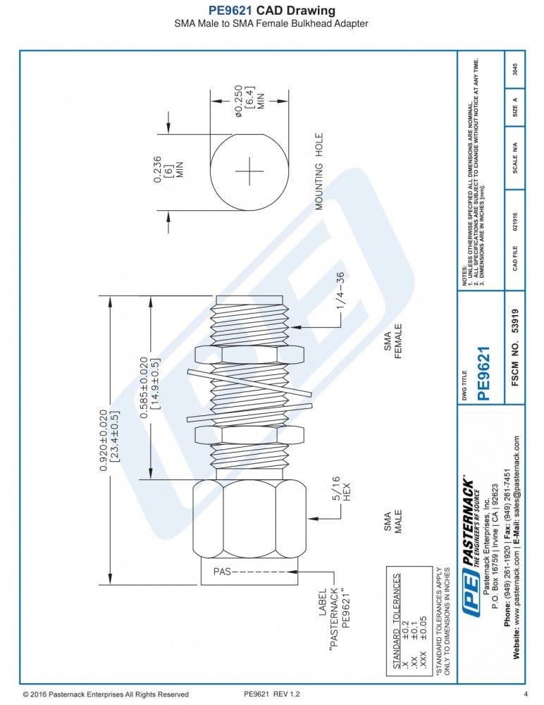 PE9621 technical document page 4
