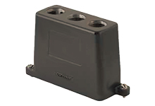 Heavy-Duty High Performance-Harsh Environment (HP-HE) Toggle Locking Hood, Zinc Alloy, Top Entry, Size 24B «104x27», M32x3 Thread, High Construction, Black for sale