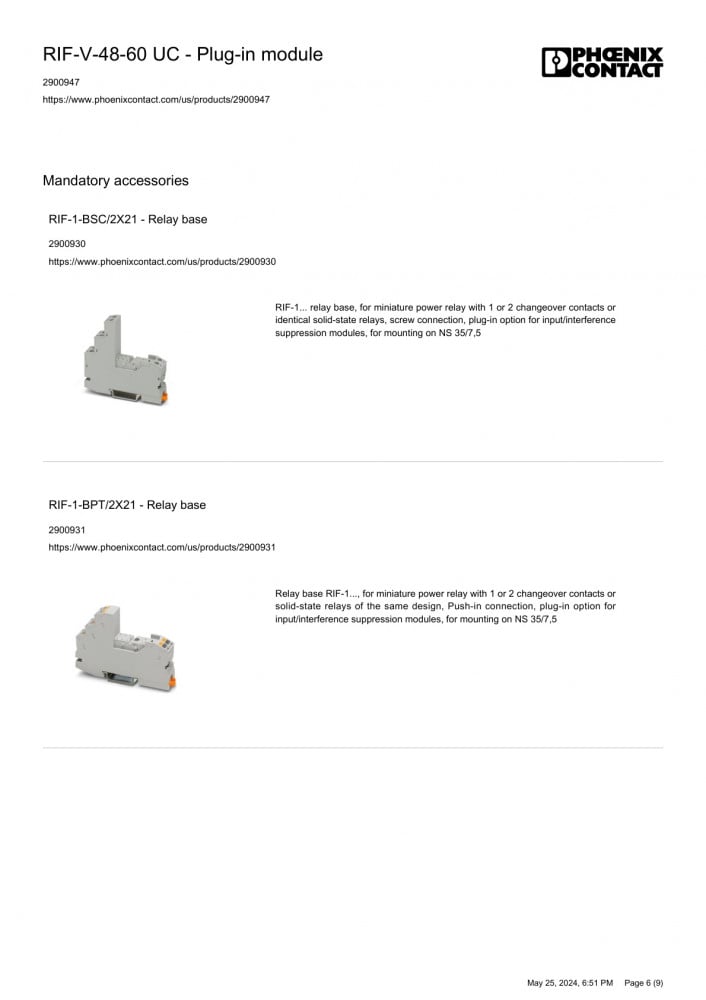 Phoenix Contact 2900947 document page 6