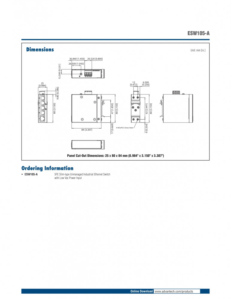 BB-ESW105-A technical documentation, page 2