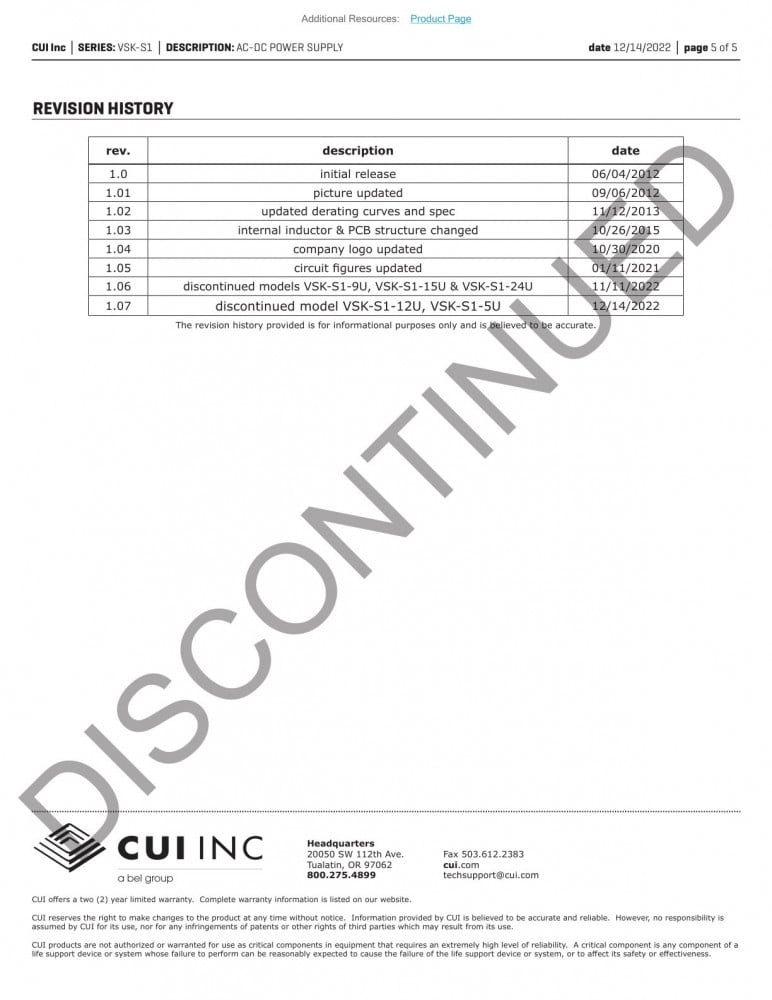 VSK-S1-3R3U datasheet page 5