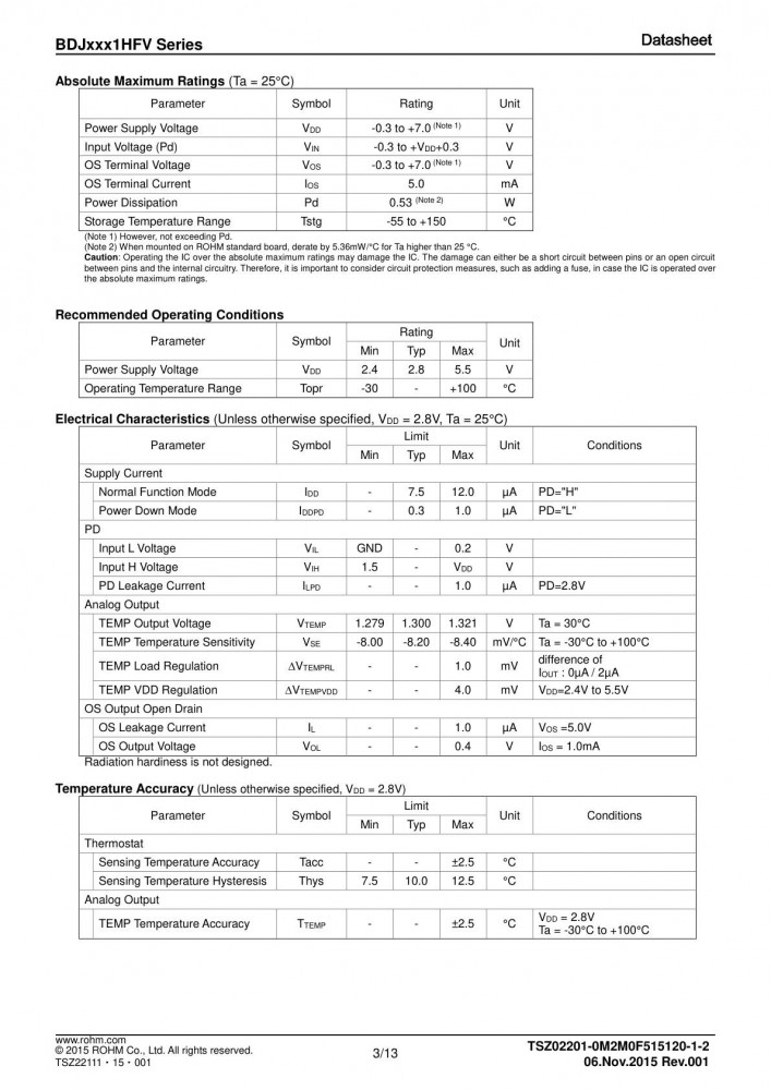 BDJ0701HFV-TR technical document page 3