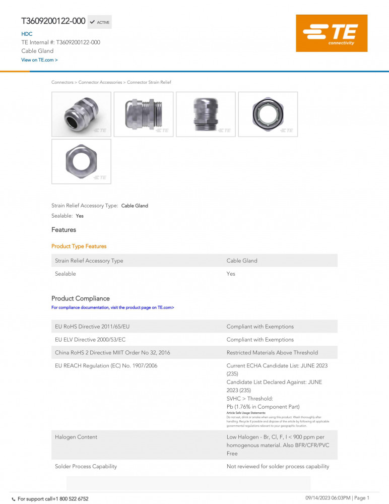 T3609200122-000 technical document page 1