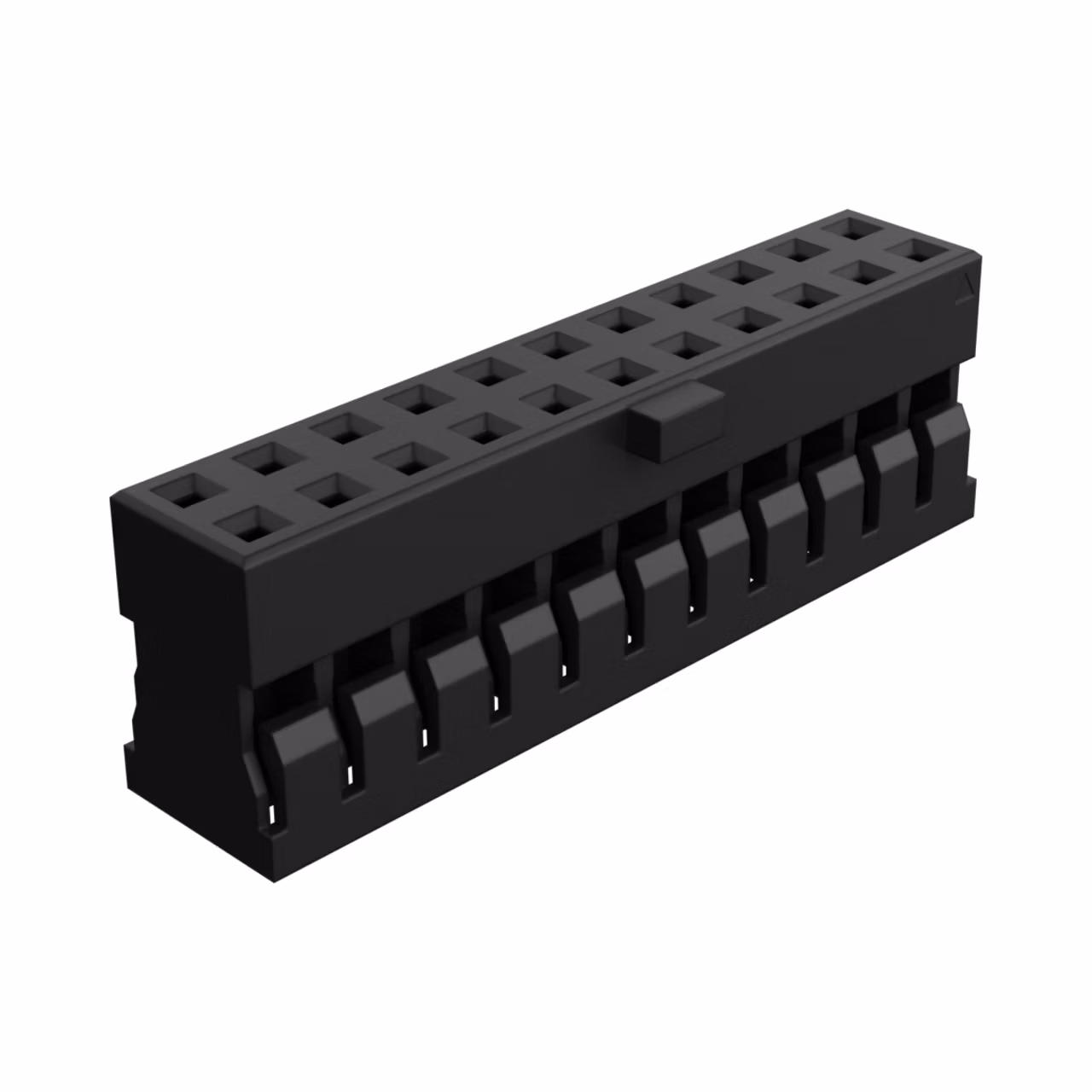 2.00mm Pitch, Milli-Grid Receptacle Housing, 26 Circuits, Center Polarization, Side Latches, Lead-Free
