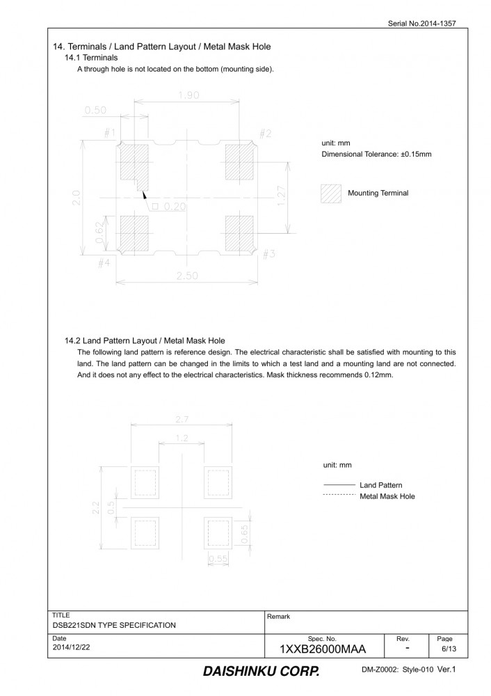 KDS 1XXB26000MAA specification page 7