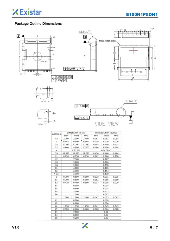 E100N1P5OH1 datasheet page 6