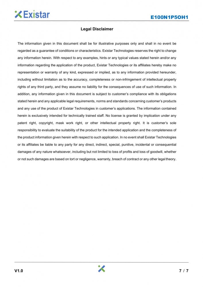 E100N1P5OH1 datasheet page 7