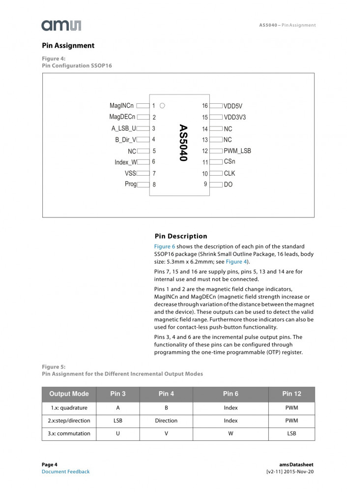 AS5040 datasheet preview, page 4