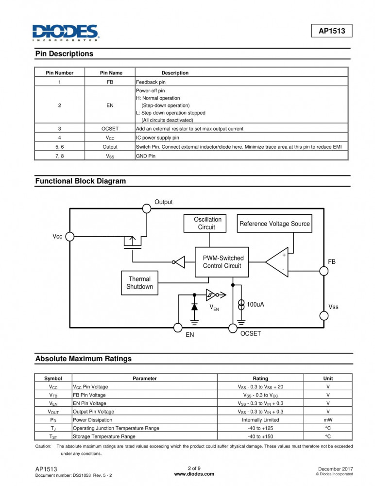 AP1513SG-13 datasheet page 2