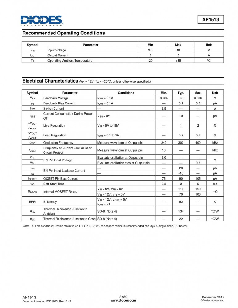 AP1513SG-13 datasheet page 3