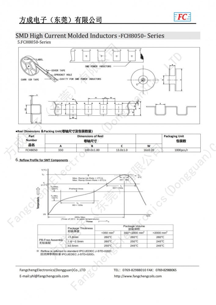 FCH8050-150M datasheet page 3