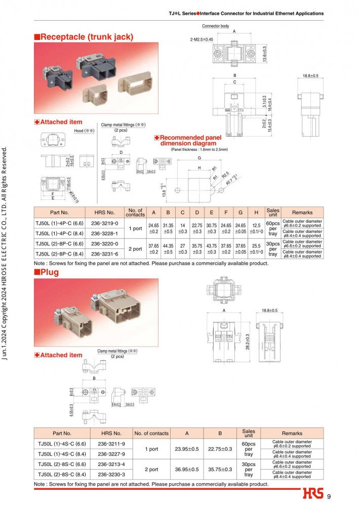 HRS TJ*L technical document page 9