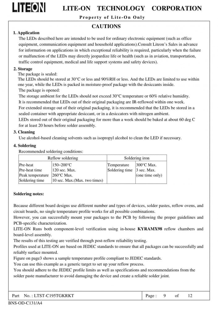 LTST-C195TGKRKT datasheet page 10