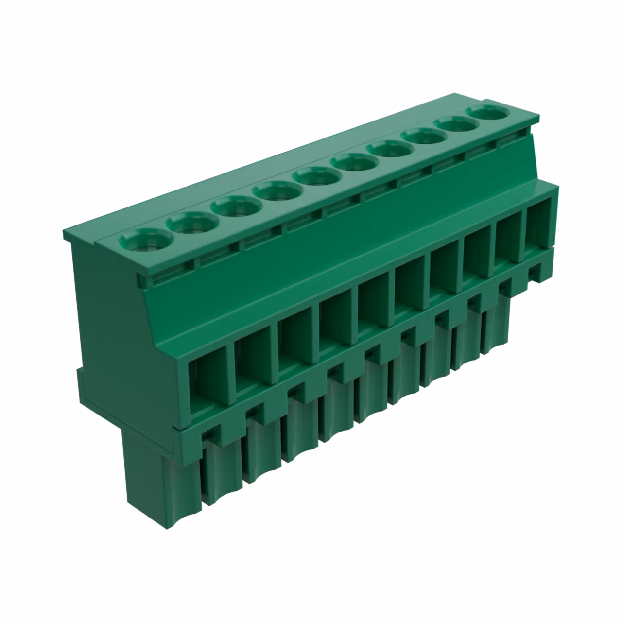 3.50mm Pitch Eurostyle Vertical Plug, with Reverse Imprinting, Rear Wire  Entry, Green Housing, 10 Circuits for sale