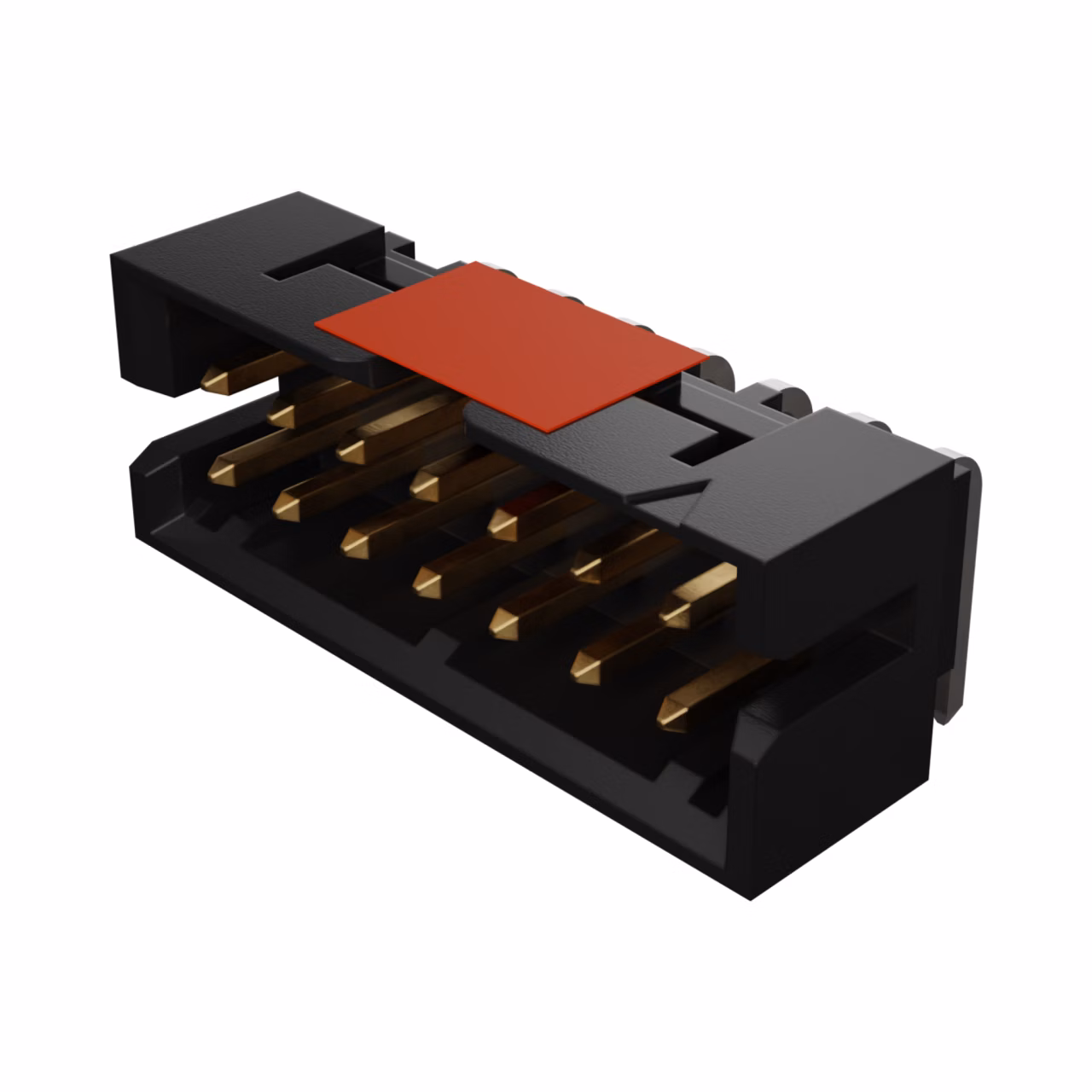 2.00mm Pitch, Milli-Grid PCB Header, Dual Row, Right-Angle, Through Hole, 14 Circuits, 0.38µm Gold (Au) Plating, 1.70mm Tail Length, Dual Side Slots, Dual Friction Locks, Center Polarization, Tape and Reel, with Pick-and-Place Tape for sale