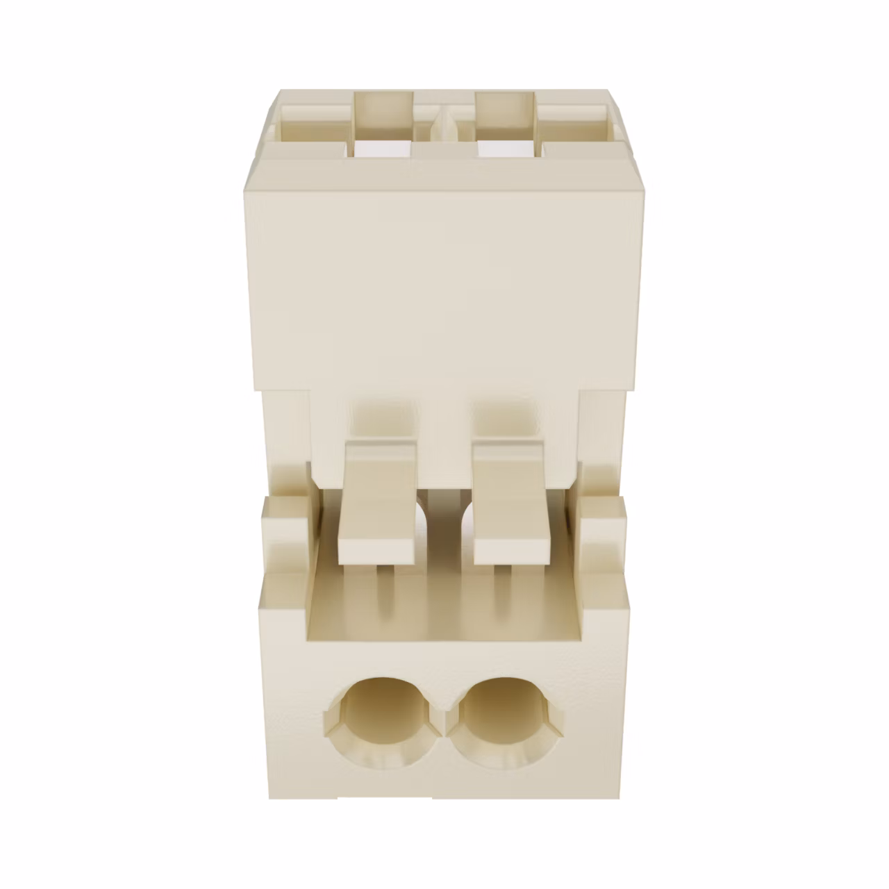 Appli-Mate RAST 2.5 Connector, 2.50mm Pitch, Female, 2 Circuits, Positions A, B, and C Removed, Polarizing Rib Between 1/2, Locking Pips, Slotted Endwalls, Brown Color Stripe, Tin Plating for sale