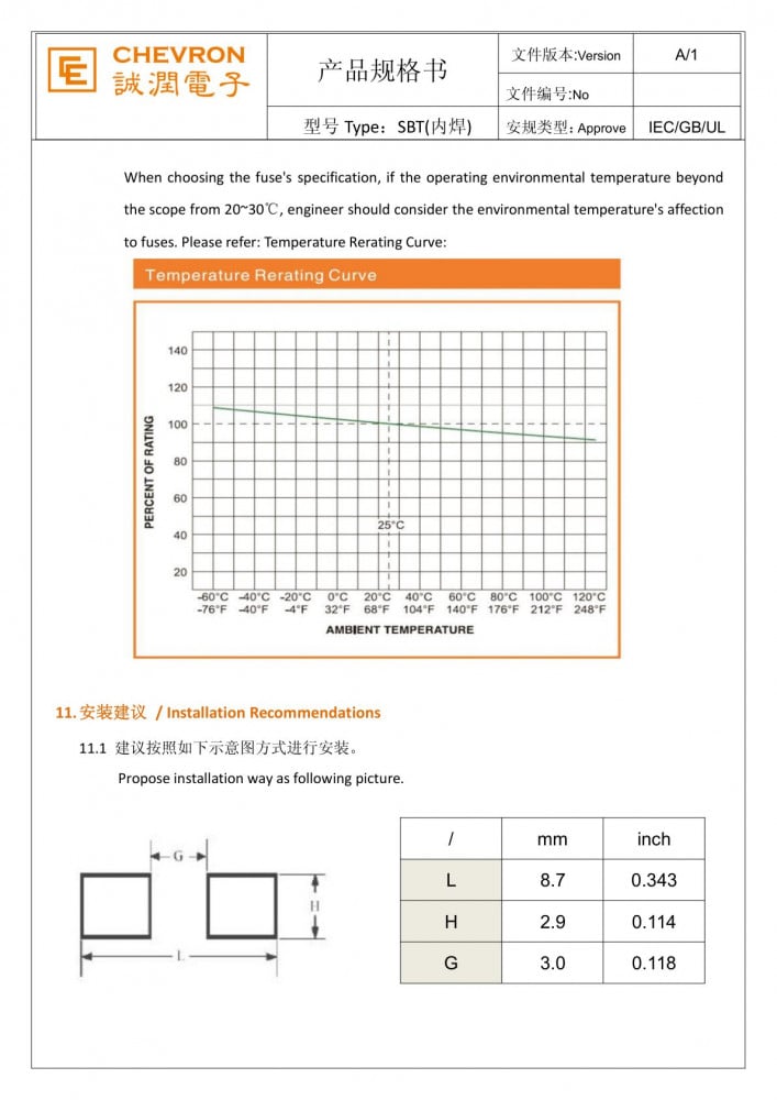 CHEVRON SBT2410 T3A 250V datasheet page 6