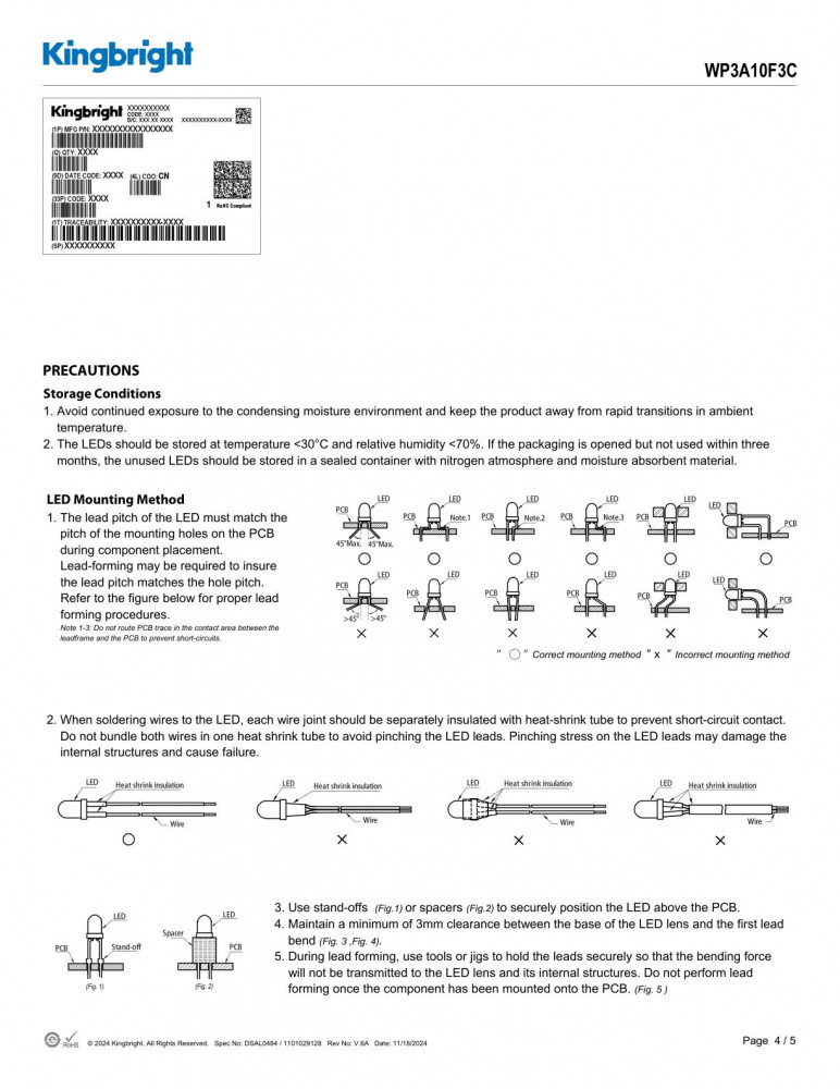 WP3A10F3C datasheet page 4