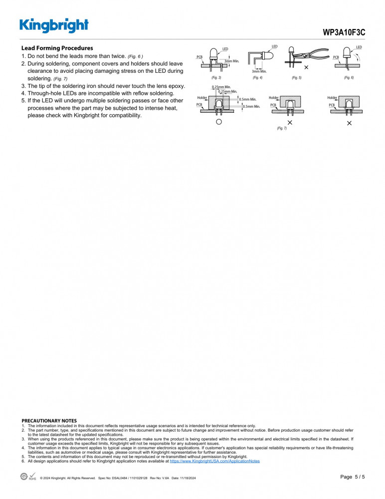WP3A10F3C datasheet page 5