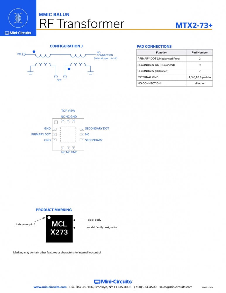 MTX2-73+ datasheet page 3
