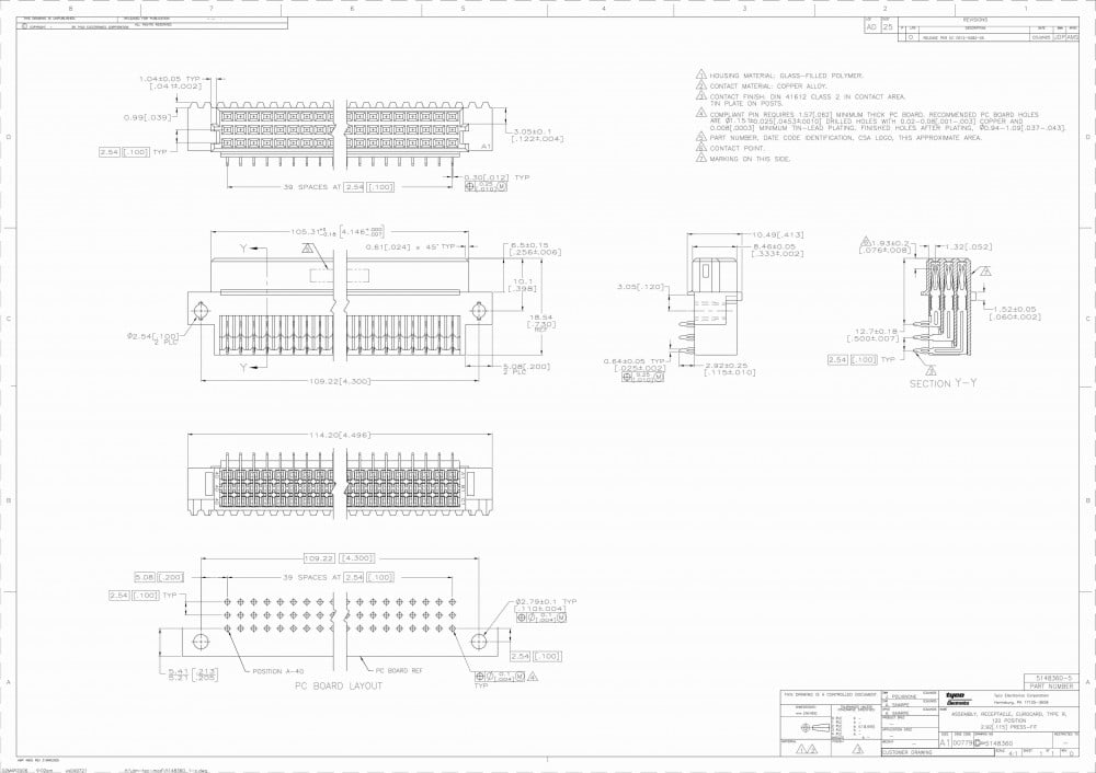 TE Connectivity 5148360-5 technical drawing page