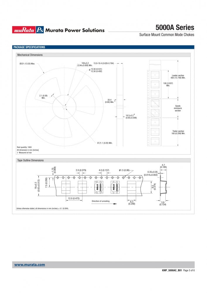 Murata 50503AC datasheet page 5