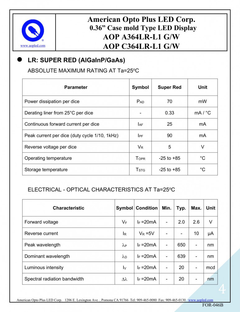 C364LR-L1 datasheet page 4