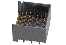 Impact 100 Ohm 3 Pair Vertical Backplane Header, Unguided, Open Endwall,  6 Columns, 54 Circuits, Pin Length 5.50mm, Plated Through Hole Dimension 0.39mm, Lead-Free