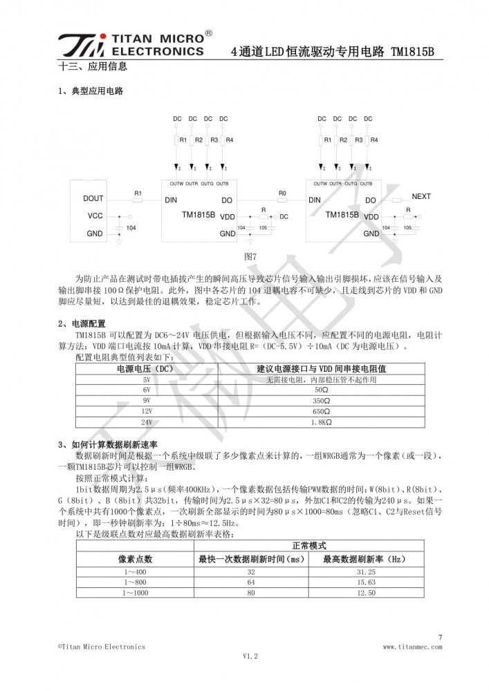 TM1815B datasheet page 7