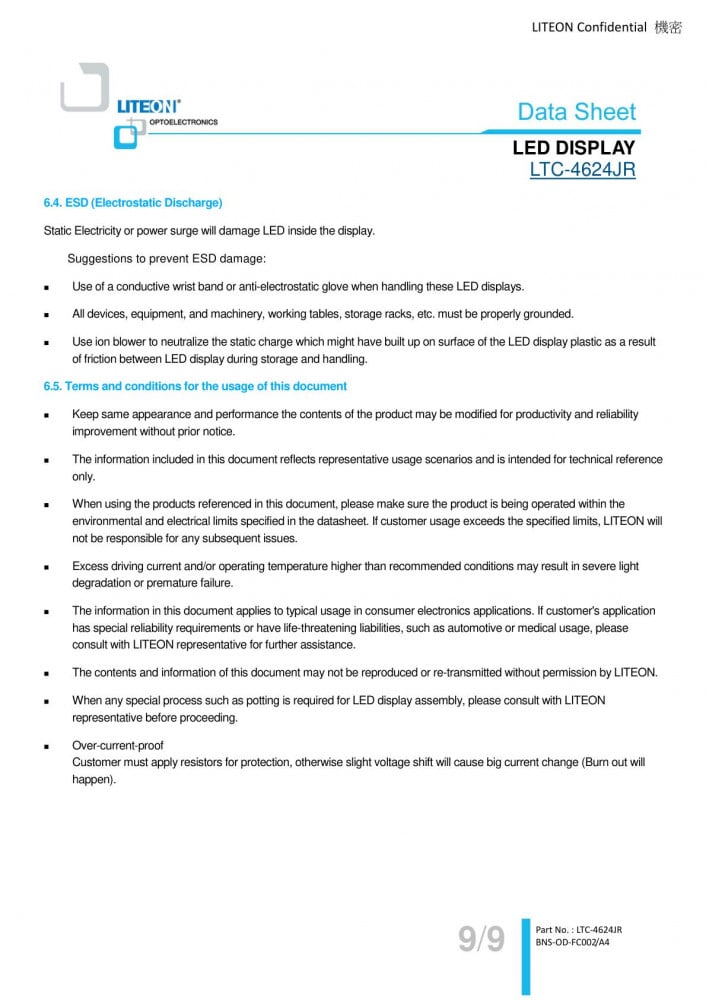 LTC-4624JR datasheet page 10