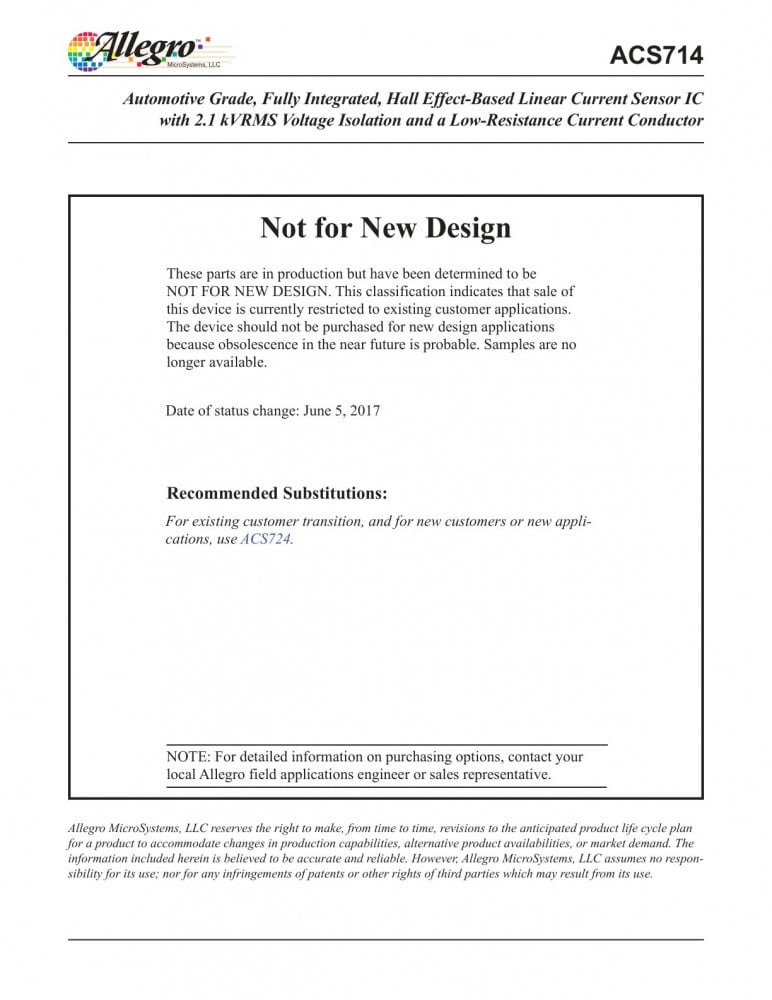 ACS714 datasheet page 1