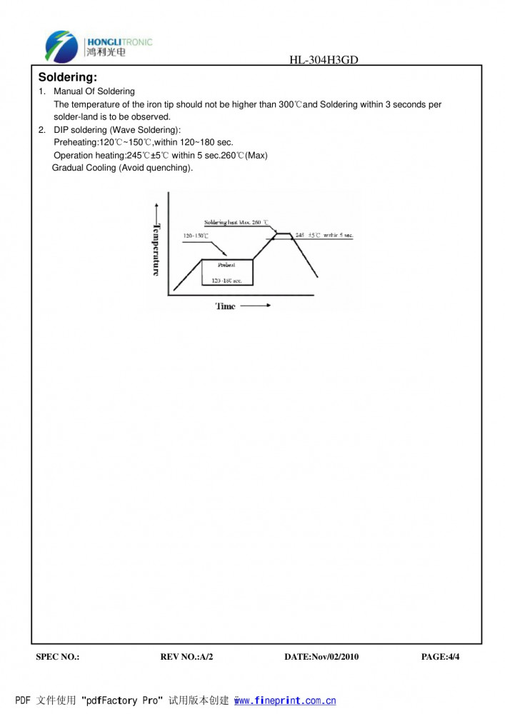 HL-304H3GD datasheet page 4