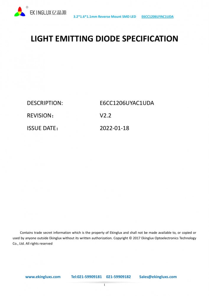 E6CC1206UYAC1UDA datasheet page 1
