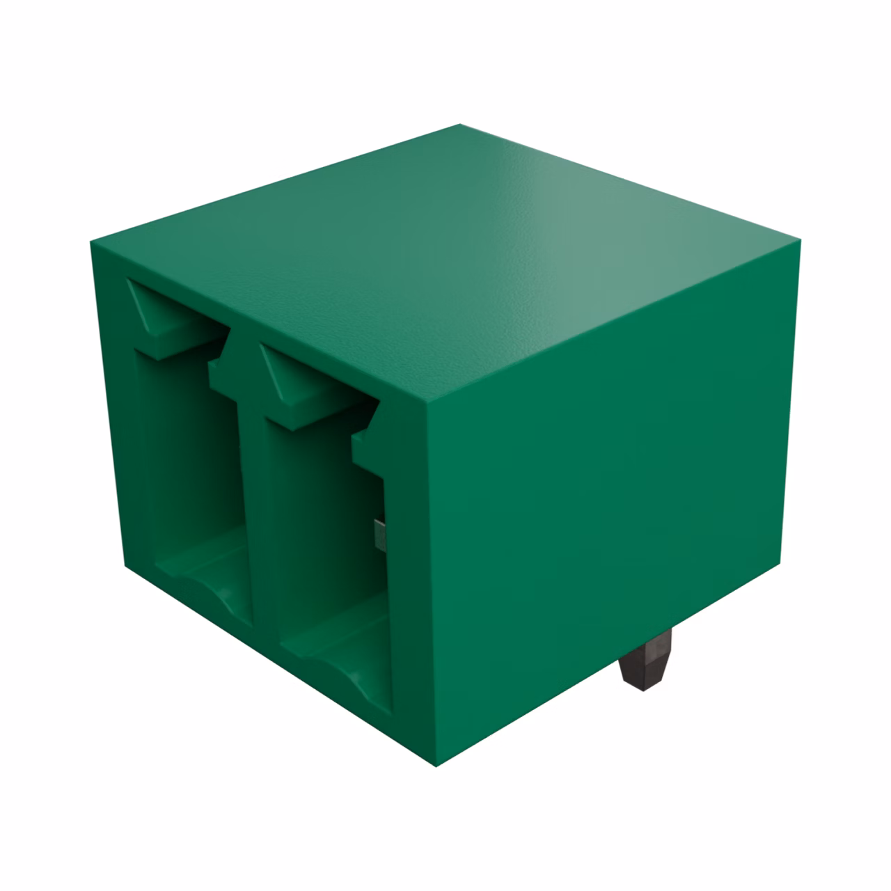 3.81mm Pitch Eurostyle Right-Angle PCB Header, Green Housing, 2 Circuits for sale