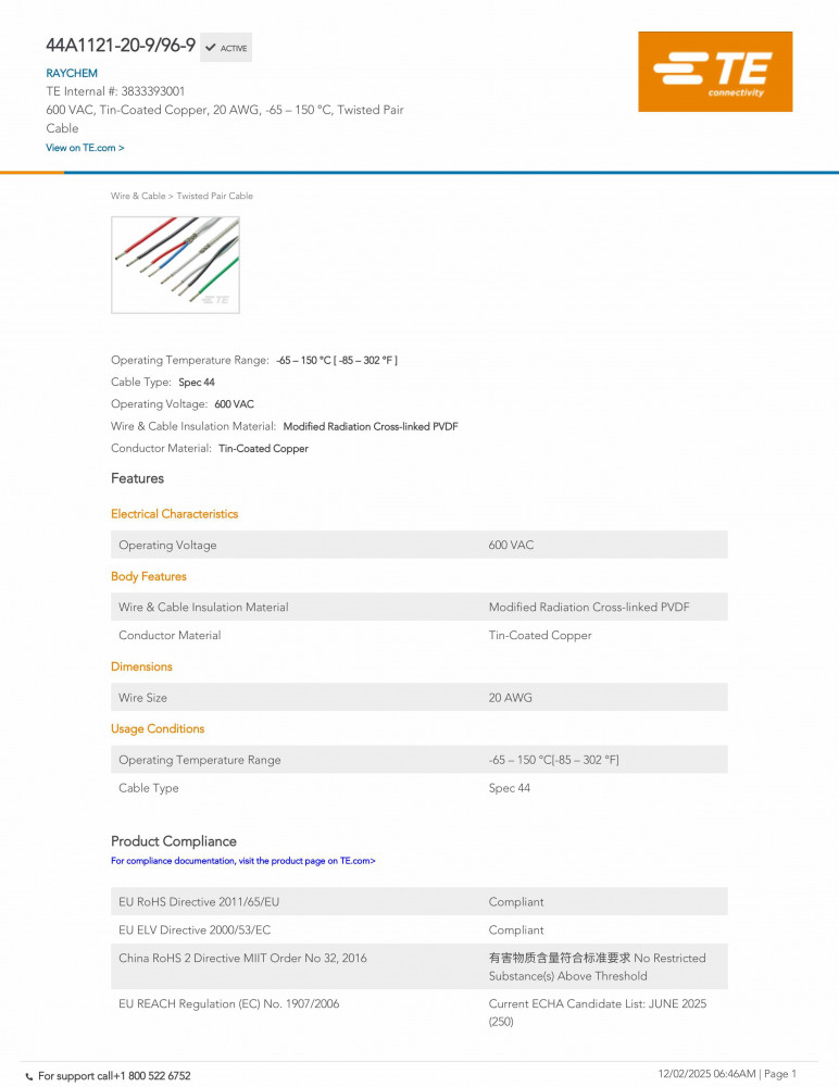 Product document page 1