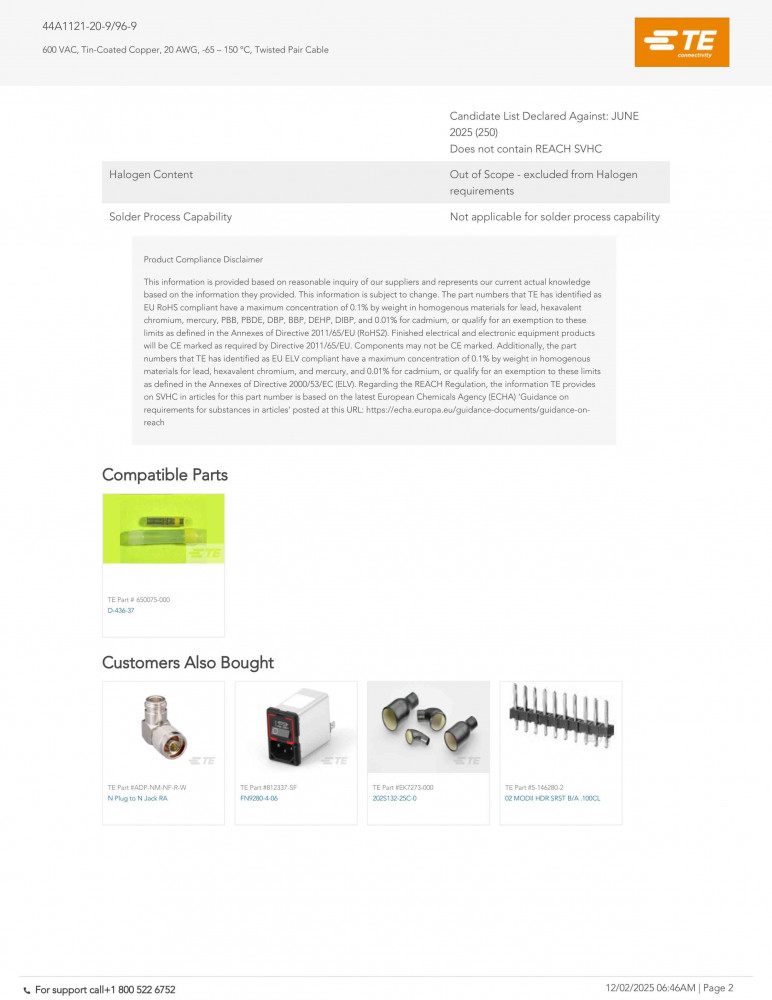 Product document page 2