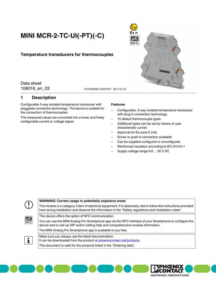 MINI MCR-2-TC-UI datasheet page 1