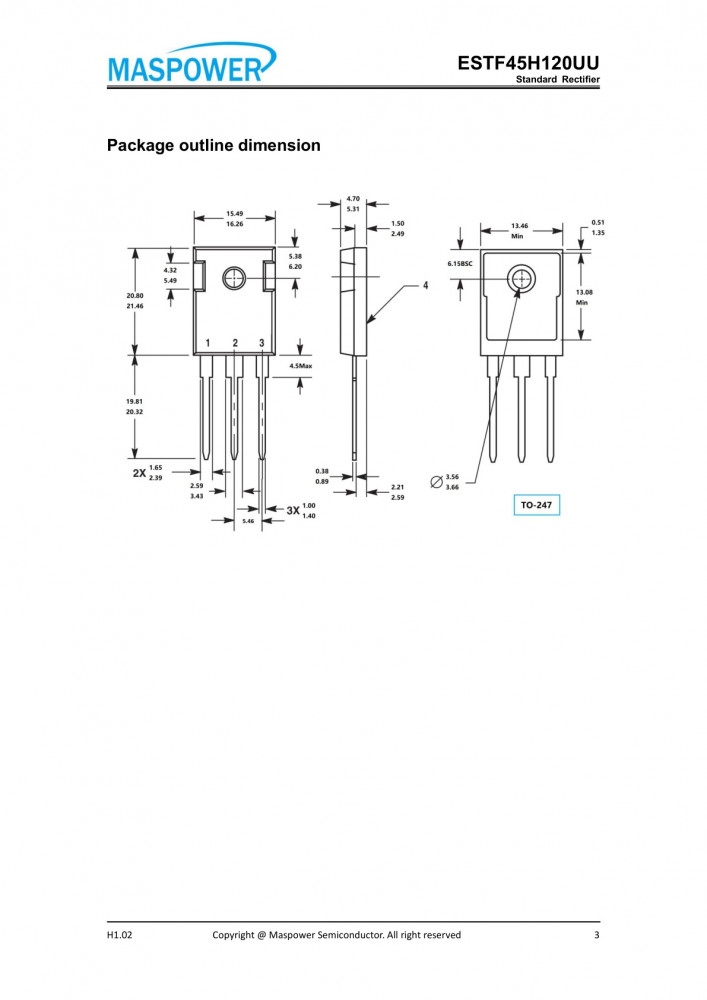 ESTF45H120UU technical document page 3