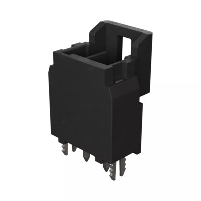 Ultra-Fit Vertical Header, 3.50mm Pitch, Single Row, 2 Circuits, with Solder Clips, 0.76µm Gold (Au) Plating, Glow-Wire Capable, Black for sale