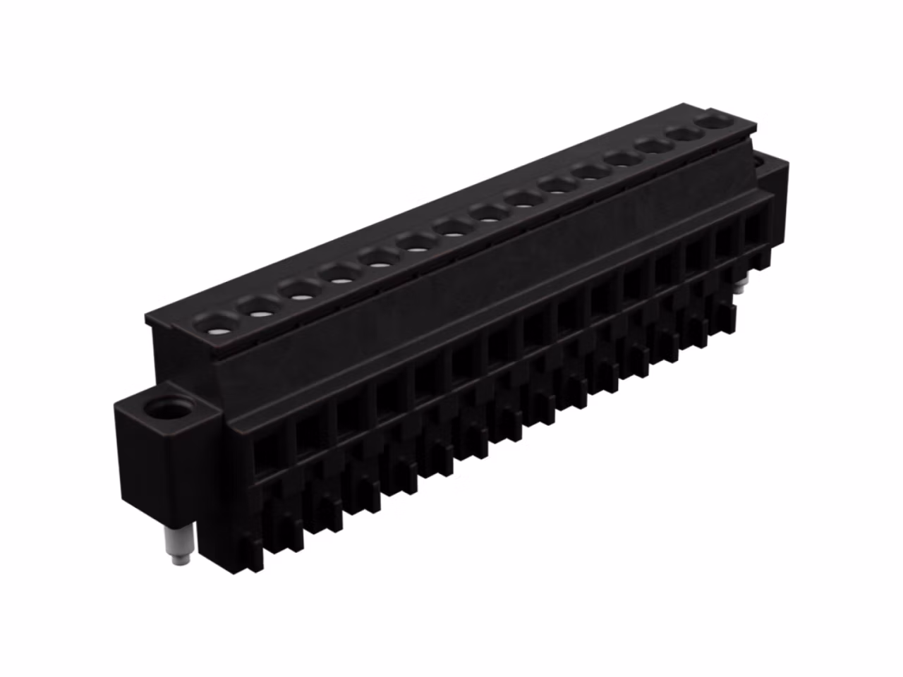 3.81mm Pitch Eurostyle Vertical Plug, with Retention Screws and Standard Imprinting, Front Wire Entry, Black, 15 Circuits for sale