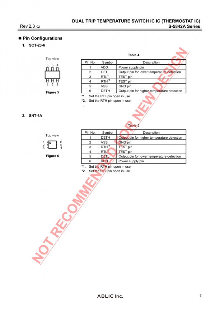 ABLIC S-5842A datasheet page 7
